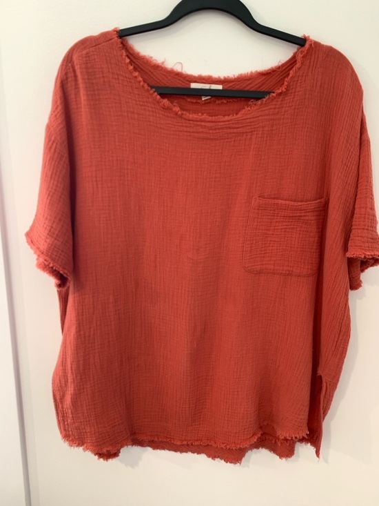 Easel Los Angeles | Tops | Easel La Orange Short Sleeve | Poshmark